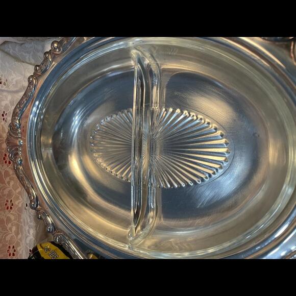 Kitchen | Sheridan Taunton Silver Plated Serving Dish With Divided Dish ...